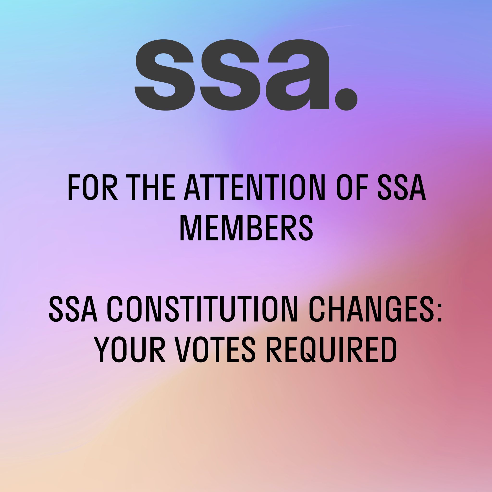 SSA CONSTITUTION CHANGES | Society of Scottish Artists